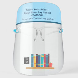 Business Employee Schools Teachers Logo Custom Face Shield | Zazzle