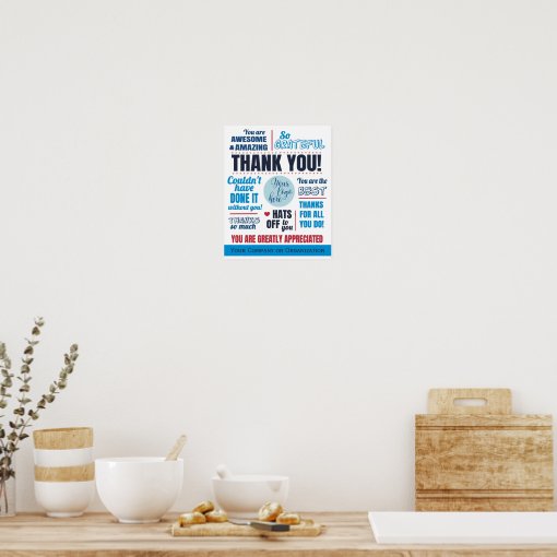 Business Employee Thank You Appreciation Poster | Zazzle