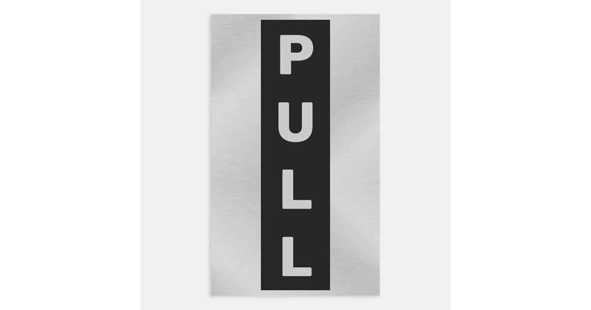 Business Entrance Exit Pull Door Rectangular Sticker | Zazzle