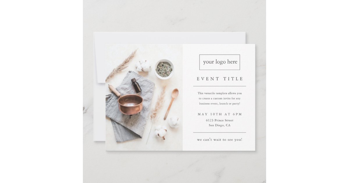 Business Event | Modern Professional Photo Invitation | Zazzle