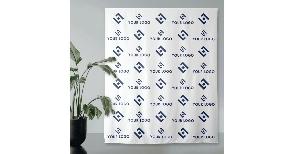 Business Event Step & Repeat Logo Backdrop Banner | Zazzle