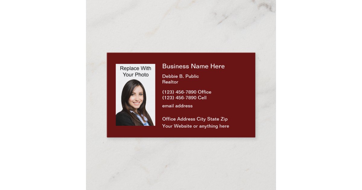 Business Executive Photo Template Business Card | Zazzle