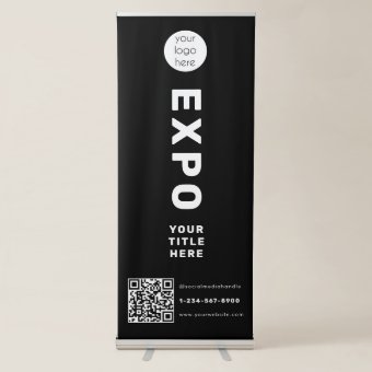 Business Expo Trade Fair Show Conference QR Code Retractable Banner ...