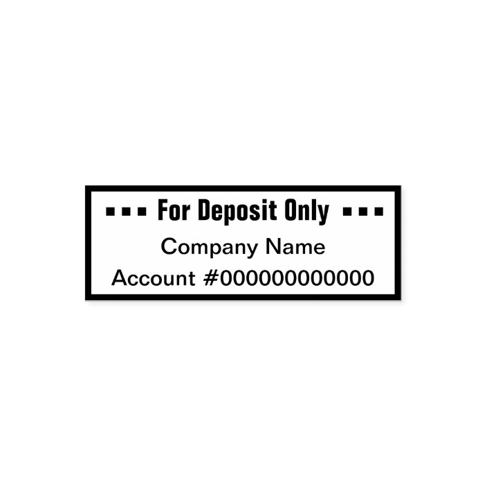 Business For Deposit Only Self-inking Stamp | Zazzle.com