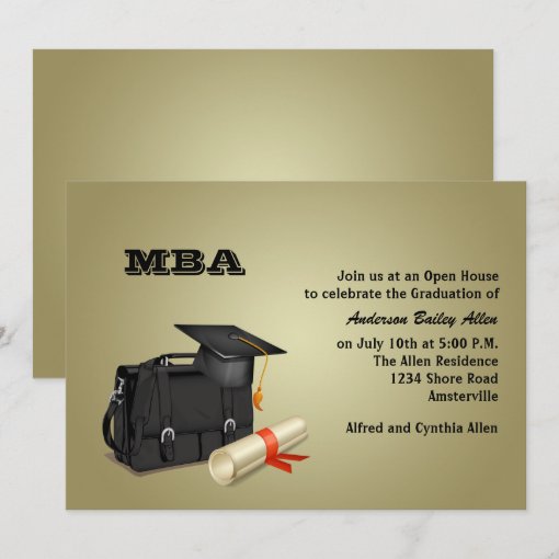 Business Graduate Graduation Invitation | Zazzle