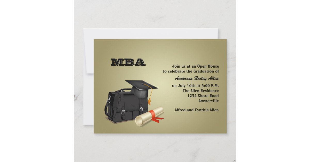 Business Graduate Graduation Invitation | Zazzle