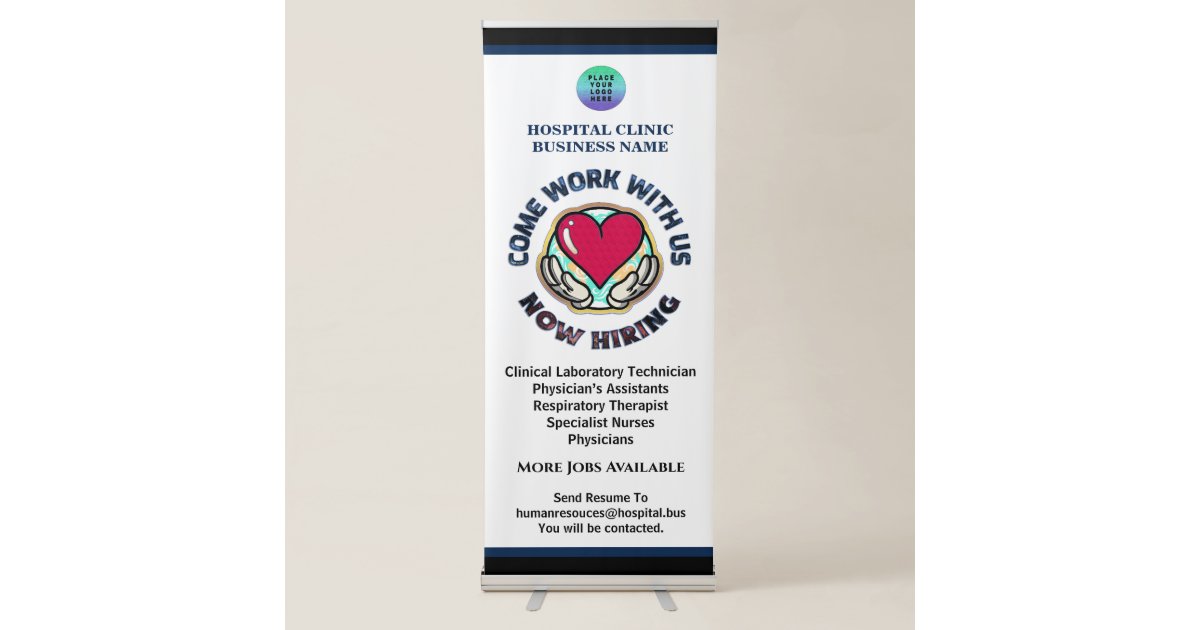 Business Help Wanted Now Hiring Employees Custom Retractable Banner ...
