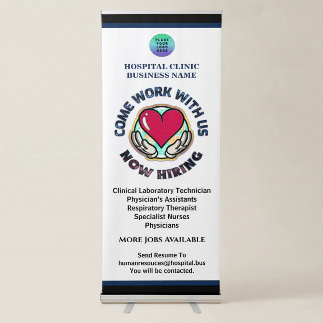 Business Help Wanted Now Hiring Employees Custom Retractable Banner ...