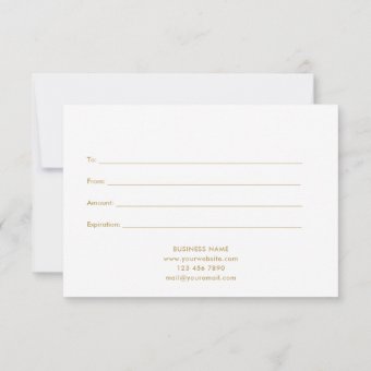 Business Holiday Gold Script Gift Certificate | Zazzle