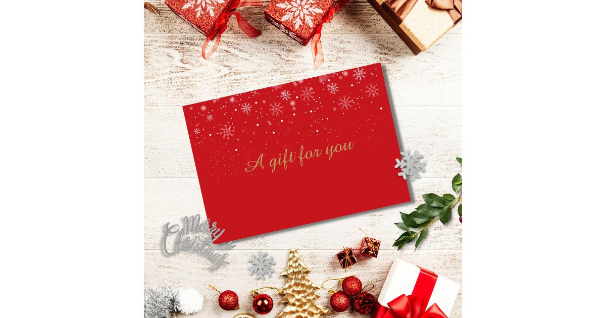 Business Holiday Gold Script Gift Certificate | Zazzle