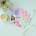 Business holographic photo qr code instagram flyer | Zazzle