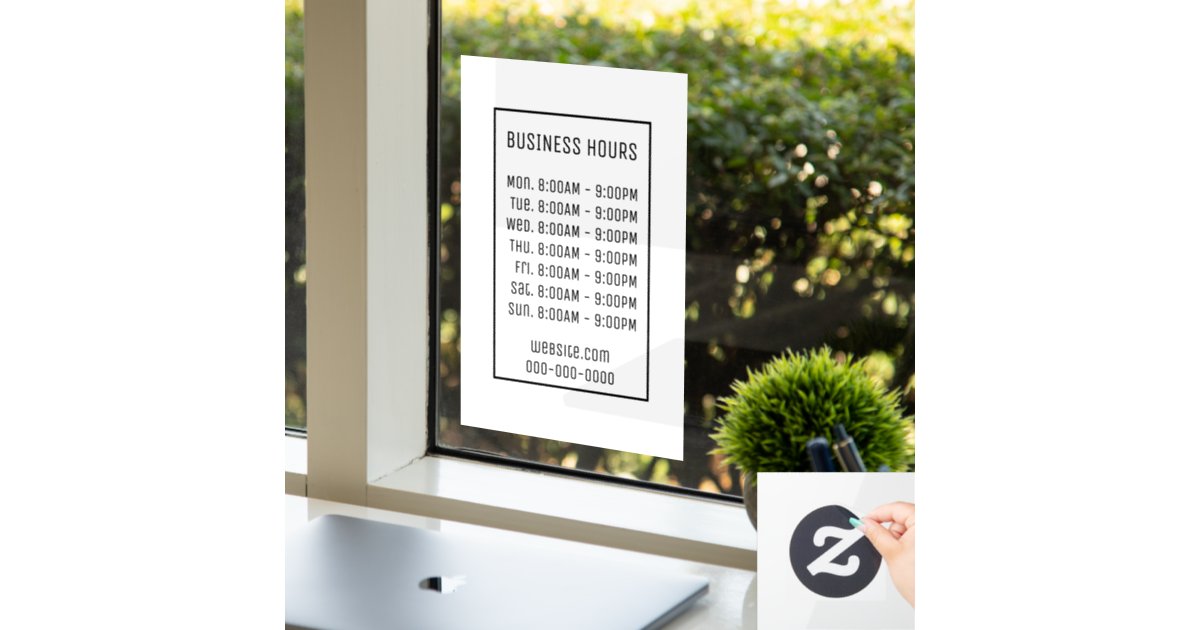 Business Hours Sign | Zazzle