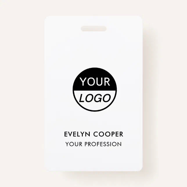 Business ID | Custom Logo Employee Staff Badge | Zazzle