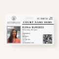 Business ID Logo | Attorney at Court White Badge | Zazzle