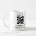 Business Info QR Code Scan Me Promotional Custom Coffee Mug | Zazzle