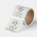 Business Info Sticker Roll | Logo Address Labels | Zazzle