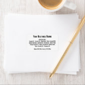 Business Ingredient List Jars Bottles on White Label | Zazzle