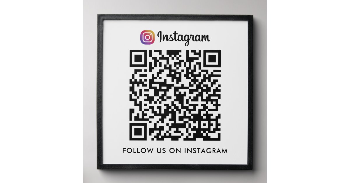 Business Instagram QR Code Promotional Wall Peel And Stick Photo Tile ...