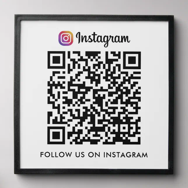 Business Instagram QR Code Promotional Wall Peel And Stick Photo Tile ...