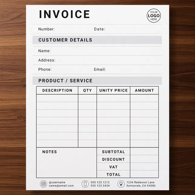Business Invoice Payment Logo Letterhead | Zazzle