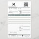 Business Invoice Sales Receipt Monogram Qr Code | Zazzle