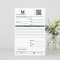 Business Invoice Sales Receipt Monogram Qr Code | Zazzle