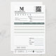 Business Invoice Sales Receipt Monogram Qr Code | Zazzle