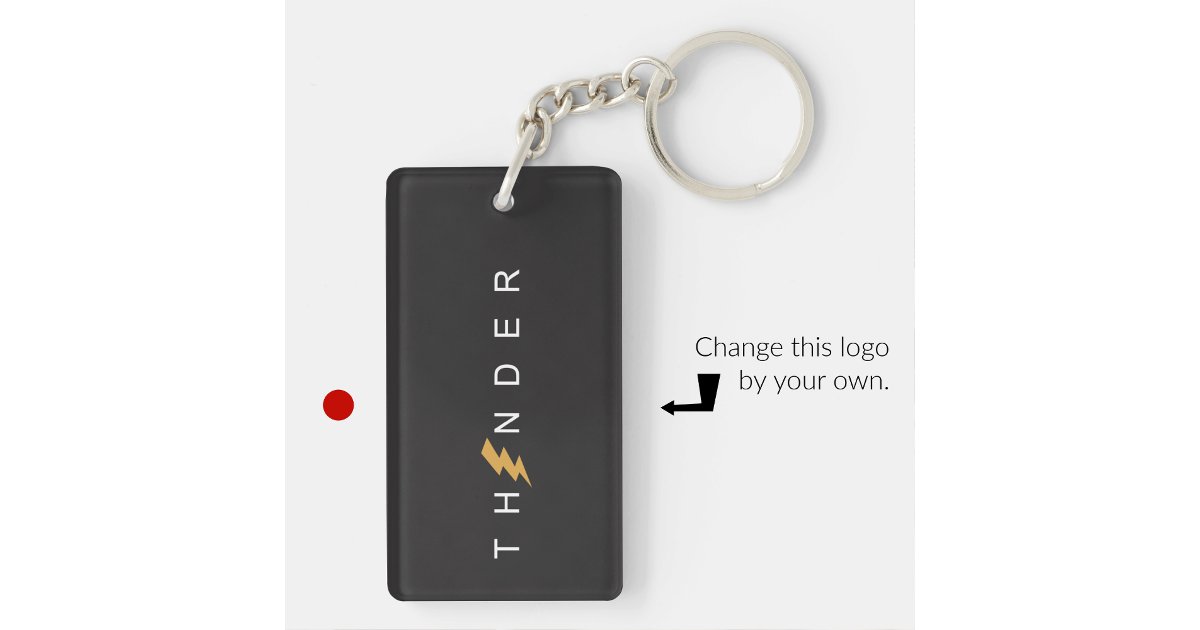 Business keychains minimalist clean simple logo | Zazzle