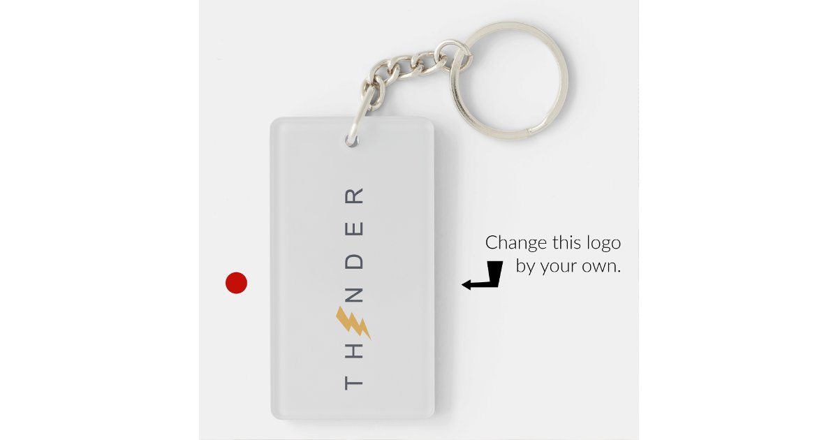 Business keychains minimalist clean simple logo gr | Zazzle