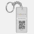 Business keychains minimalist clean simple logo gr | Zazzle
