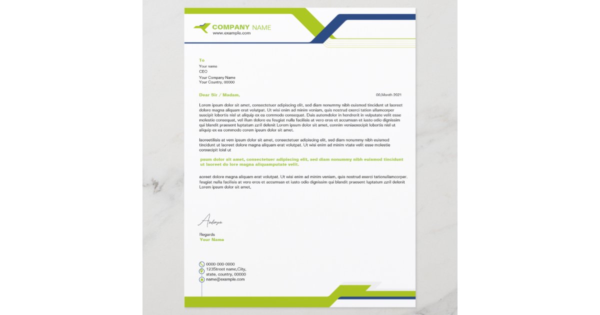 Business Letterhead Template | Zazzle