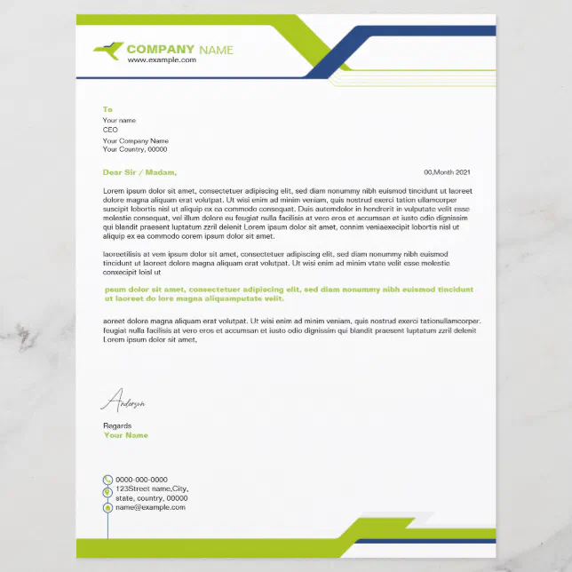 Business Letterhead Template | Zazzle
