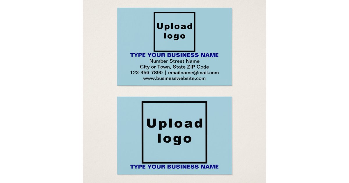 Business Light Blue Rectangle Profile Card | Zazzle
