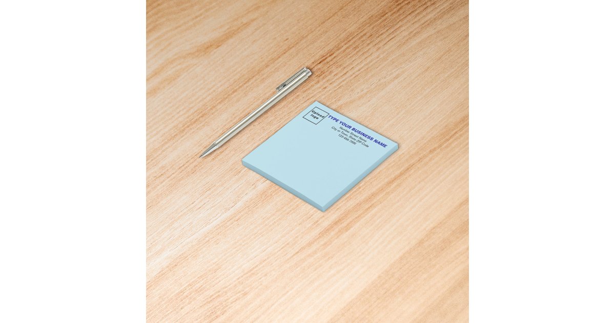 Business Light Blue Square post it note | Zazzle