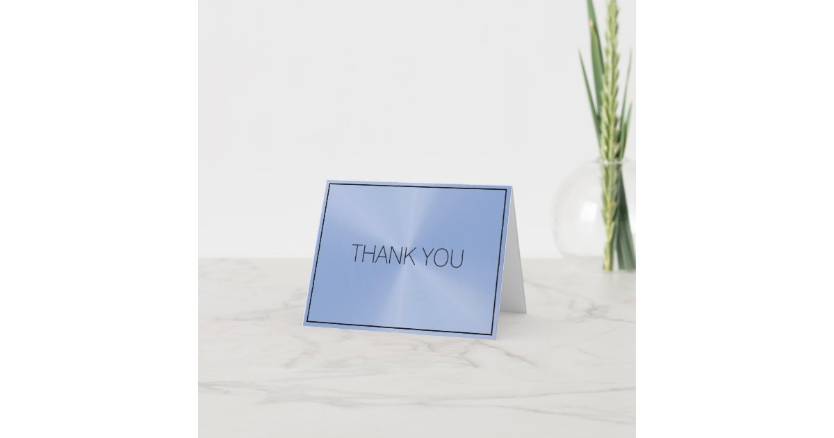 Business Light Blue Thank You Card | Zazzle