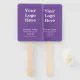 Business Light Purple Name Address Website Logo Hand Fan | Zazzle