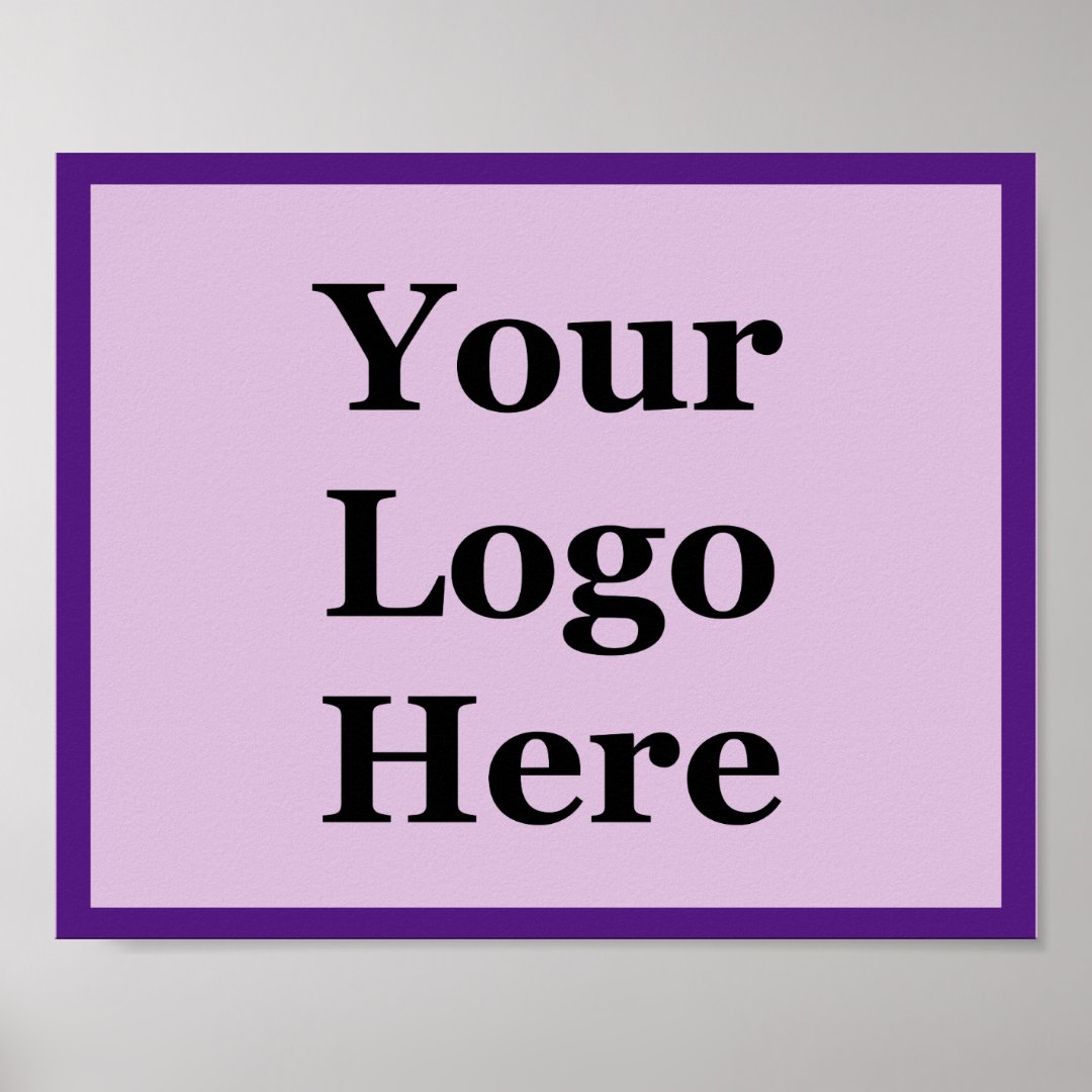 Business Lilac & Purple Your Logo Here Template Poster | Zazzle