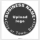 Business Location on Black Large Round Vinyl Sticker | Zazzle