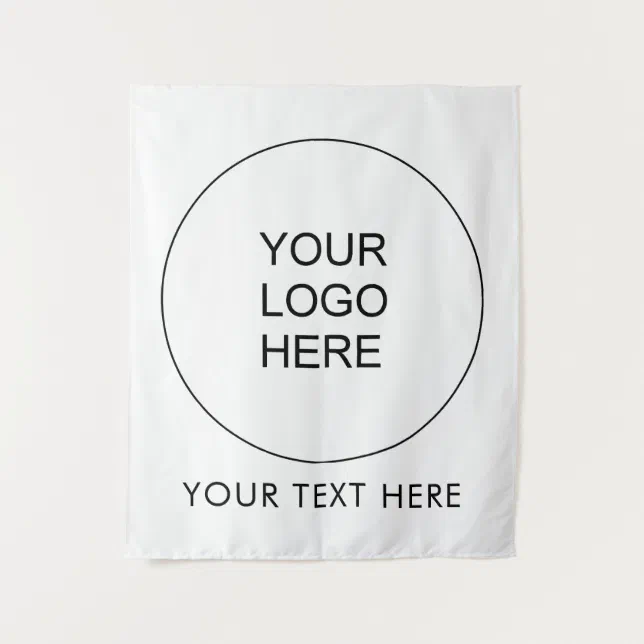 Business Logo Add Text Here Template Custom Simple Tapestry | Zazzle