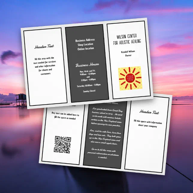 Business Logo Advertising Small Brochure Flyer | Zazzle