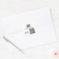 Business Logo and QR Code Square Sticker | Zazzle