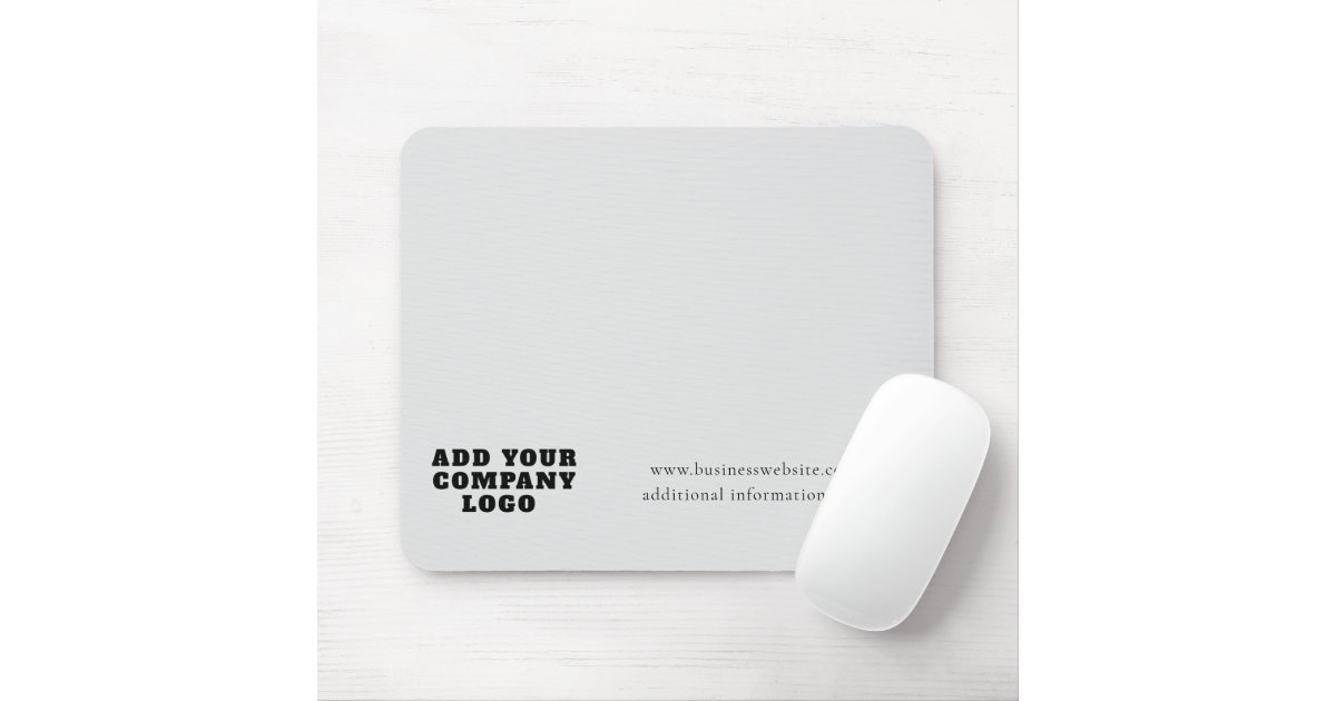 Business Logo and Website Company Swag Custom Mouse Pad | Zazzle