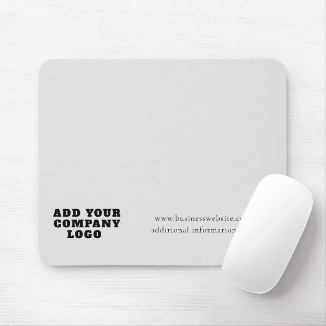 Business Logo and Website Company Swag Custom Mouse Pad | Zazzle