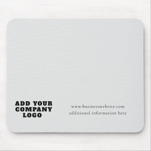 Business Logo and Website Company Swag Custom Mouse Pad | Zazzle