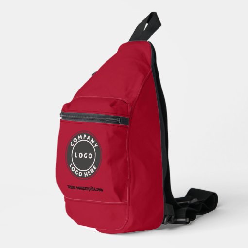 Business Logo and Website Employee Swag Any Color Sling Bag | Zazzle