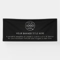 Business Logo | Black Modern Advertising 6' Banner | Zazzle