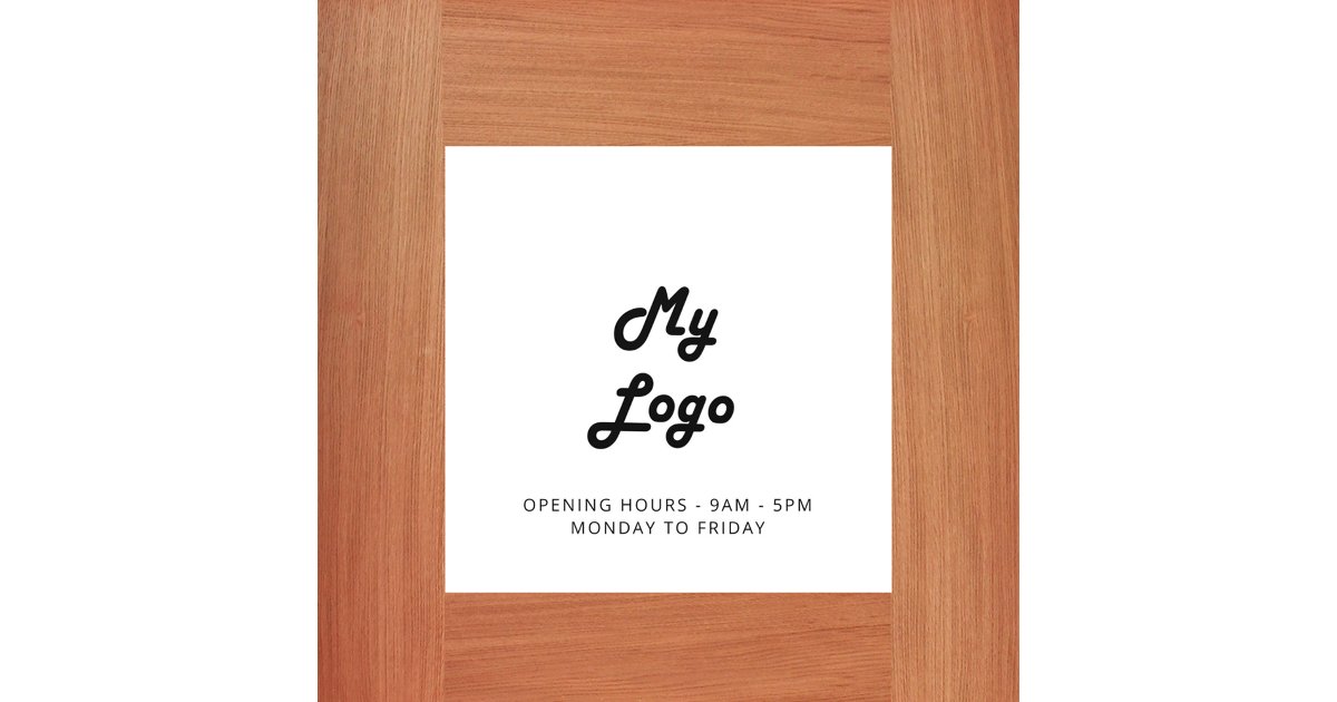Business logo brand color door sign wall decal | Zazzle