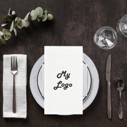 Business logo brand color paper guest towels | Zazzle