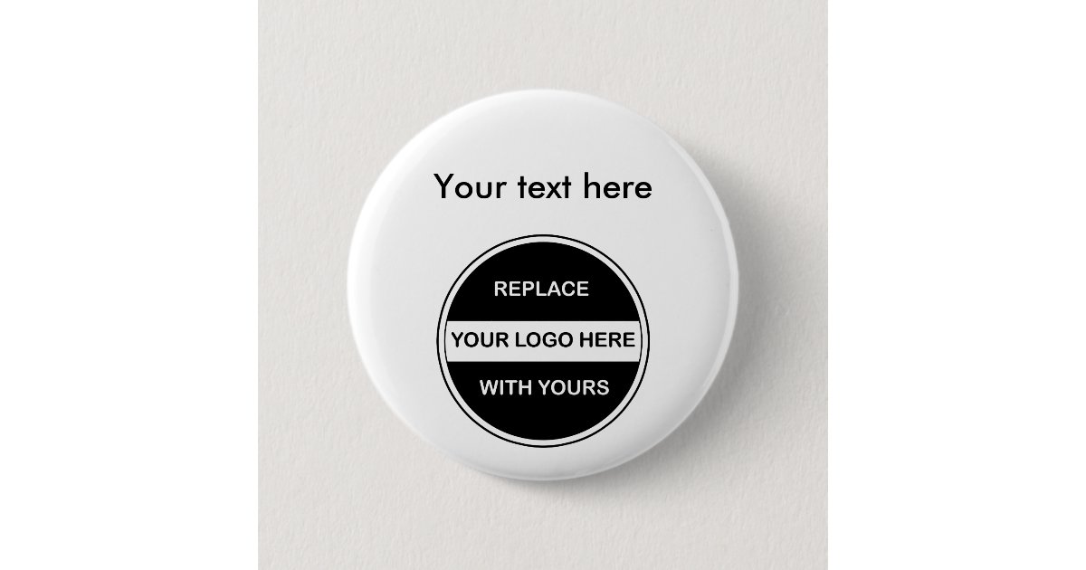 Business Logo Button Pins | Zazzle