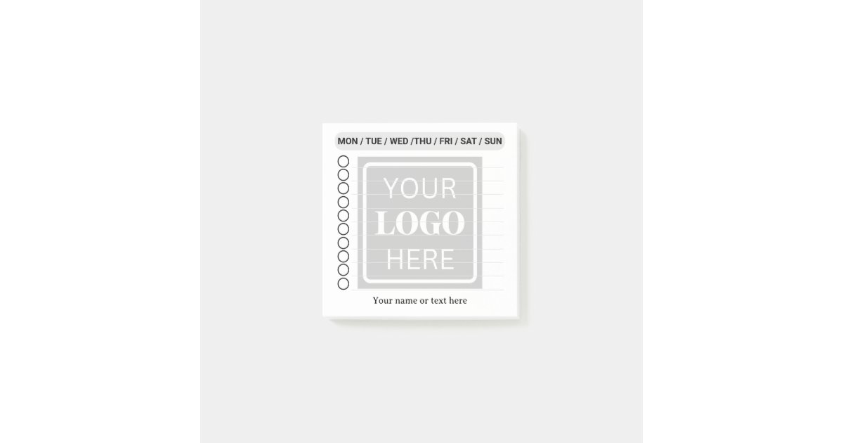 Business Logo Check List Post-it Notes | Zazzle